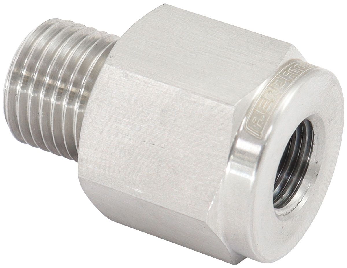 Aeroflow 1/2"-20 Male Reducer to Female Inverted Flare 3/8"-24 - Stain ...