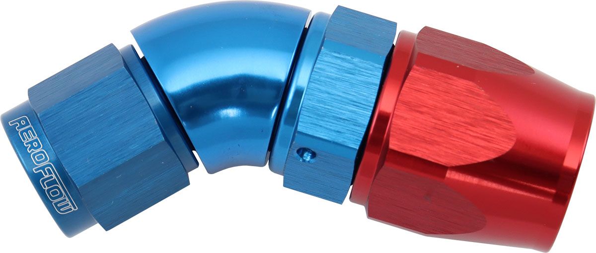 Aeroflow 200 Series Teflon Style One Piece 45 Degree Stepped Hose End ...
