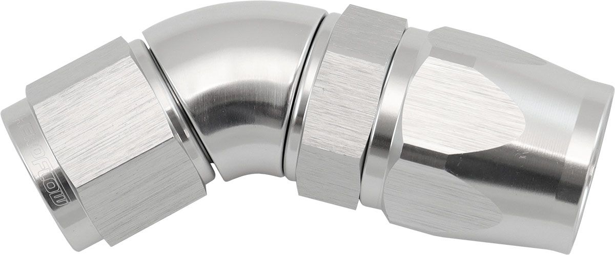 Aeroflow 200 Series Teflon Style One Piece 45 Degree Stepped Hose End ...