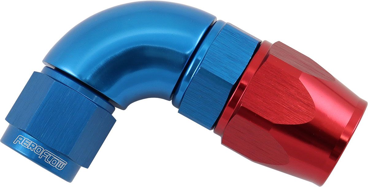Aeroflow 200 Series Teflon Style One Piece 90 Degree Stepped Hose End ...