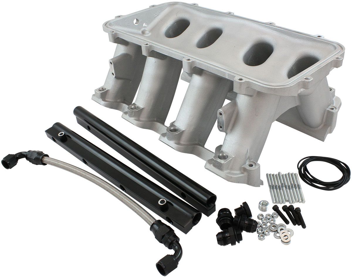 Aeroflow Hi Rise EFI GM LS Rectangle Port Intake ManifoldBase, Natural ...