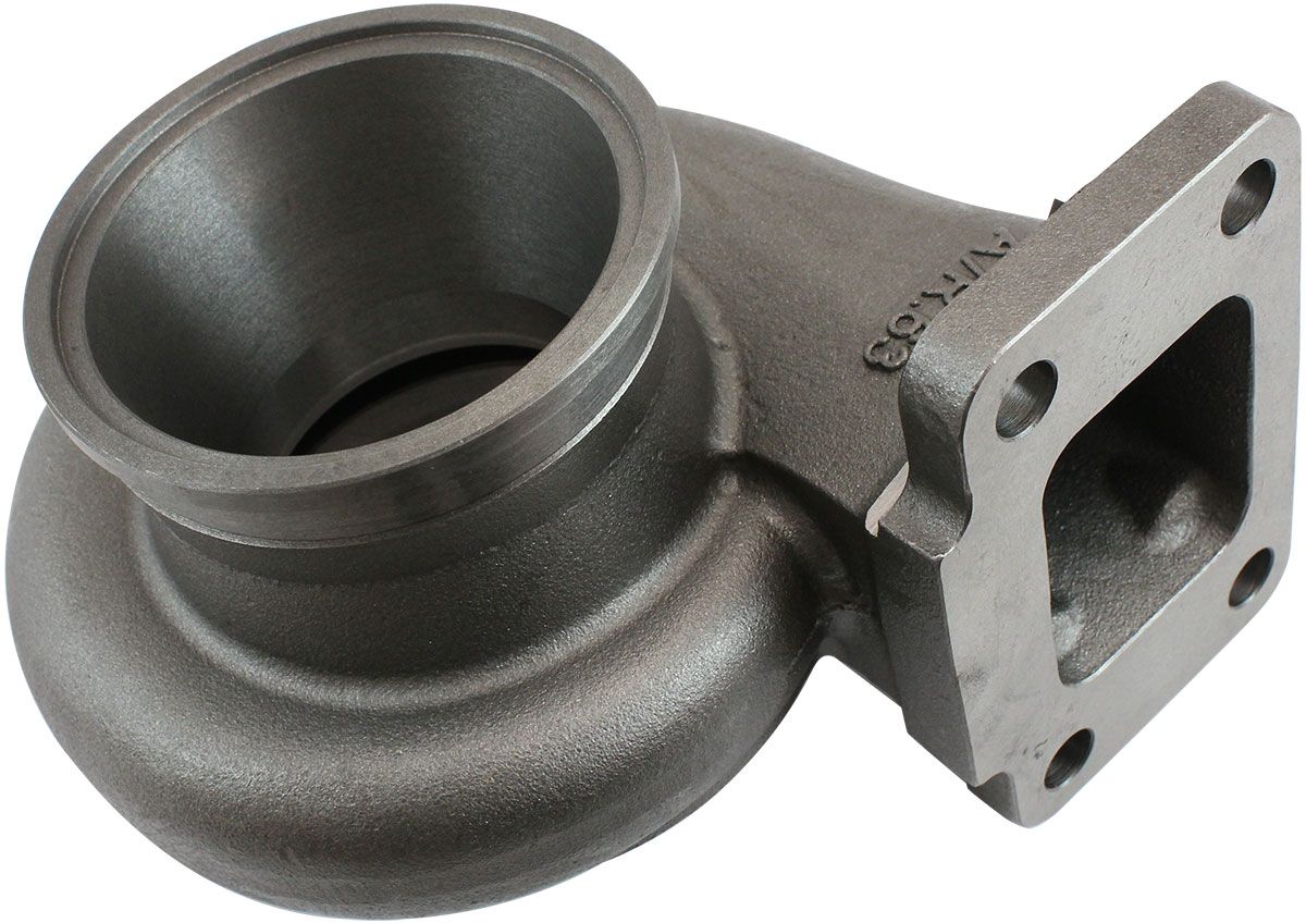Aeroflow Boosted 0.63 A/R T3 Inlet & V-Band Outlet Turbo Exhaust Housi ...