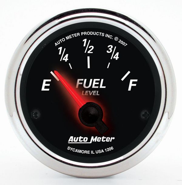 Autometer Designer Black II Fuel Level Gauge (AU1206) – Fast Lane Spares