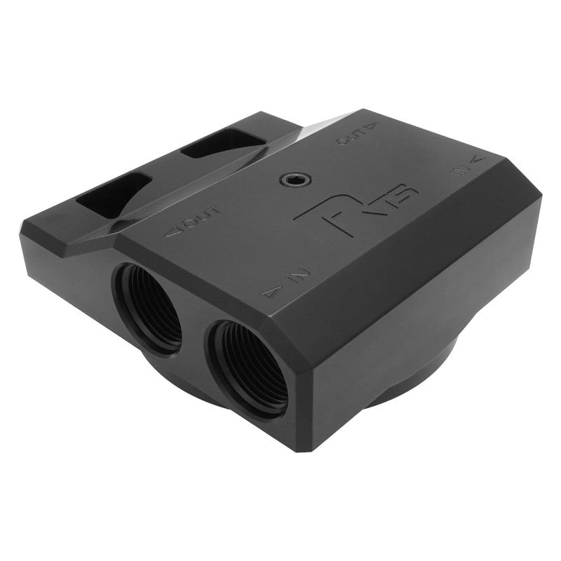 RTS Remote Oil Filter Head, 1-1/2''-12 Thread, 4x Side AN12 ORB Ports ...