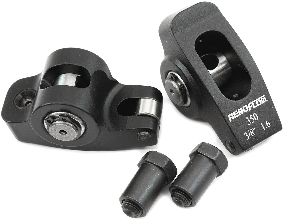 Aeroflow Small Block Chev Aluminium Roller Rocker Set 3/8" Stud Mount ...