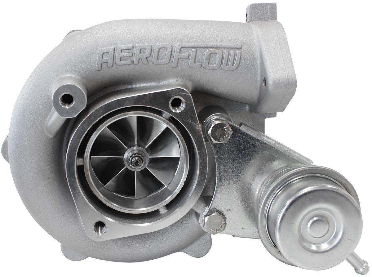 Aeroflow BOOSTED 5447 NISSAN .86 Turbocharger 525HP, Hi Temp Black Fin ...