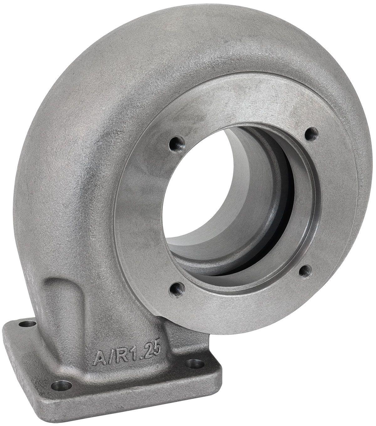 Aeroflow Boosted 1.25 A/R T4 Inlet & V-Band Outlet Turbo Exhaust Housi ...