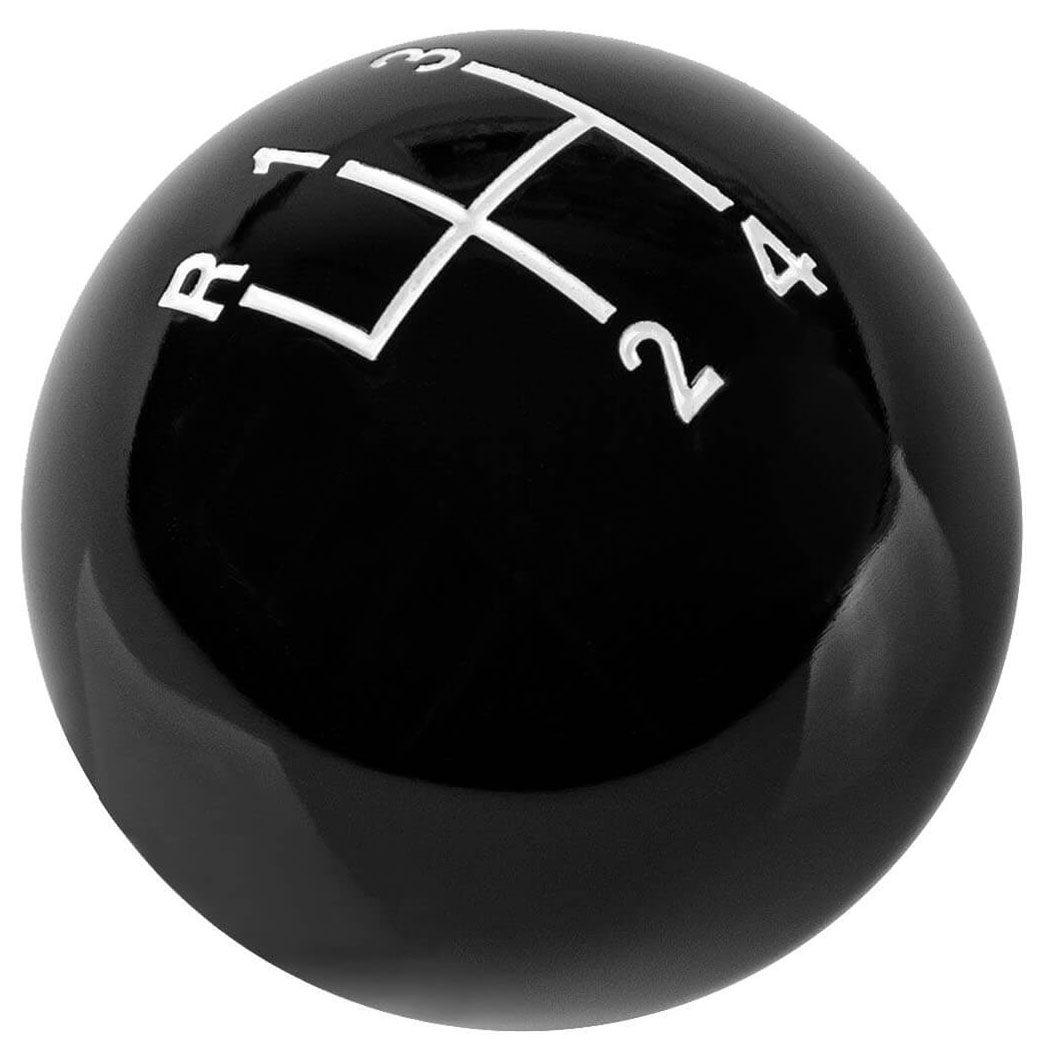 Hurst Shift Knob, Round, Plastic, Black, 4-Speed Pattern, Manual Trans ...