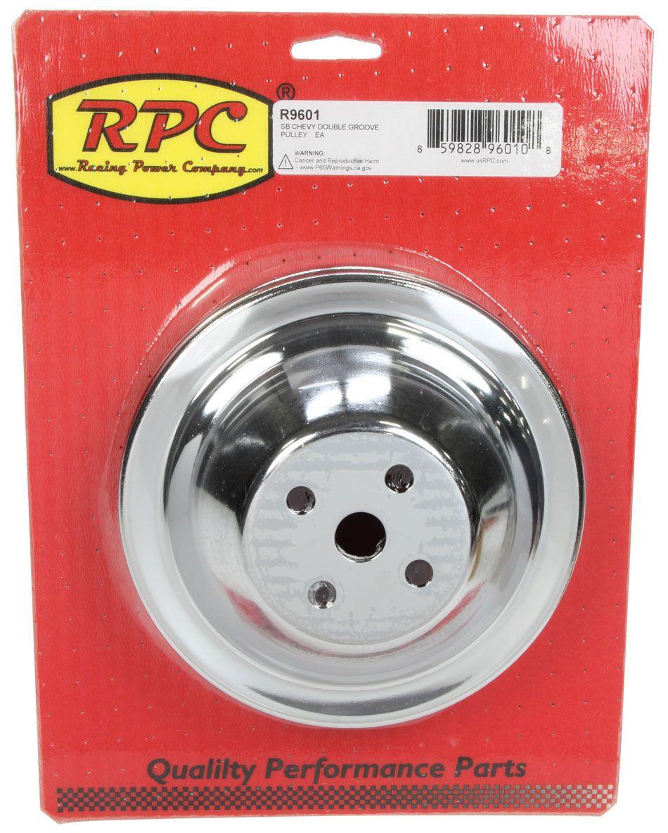 RPC Chrome Steel Water Pump Upper Pulley, Double Groove 6.40" Dia, 1.7 ...