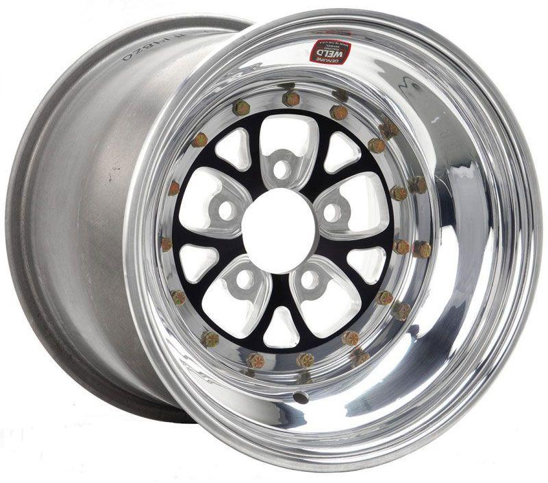 WELD V Series 15 x 12" Polished Wheel with Black Center (WE784B-512212 ...