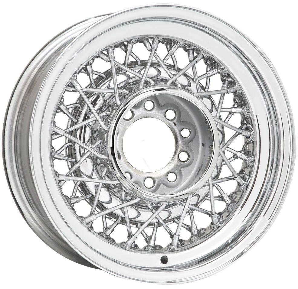 Wheel Vintiques Chrome Street Rod Wire Rim 15 x 8" (WV73-5812044 ...